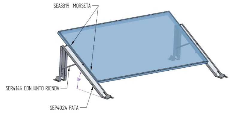 Morseta para fijar Paneles Fotovoltaicos - Multisolar